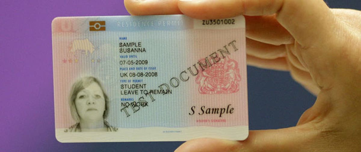 Smith unveils design for ID card | The Independent | The Independent