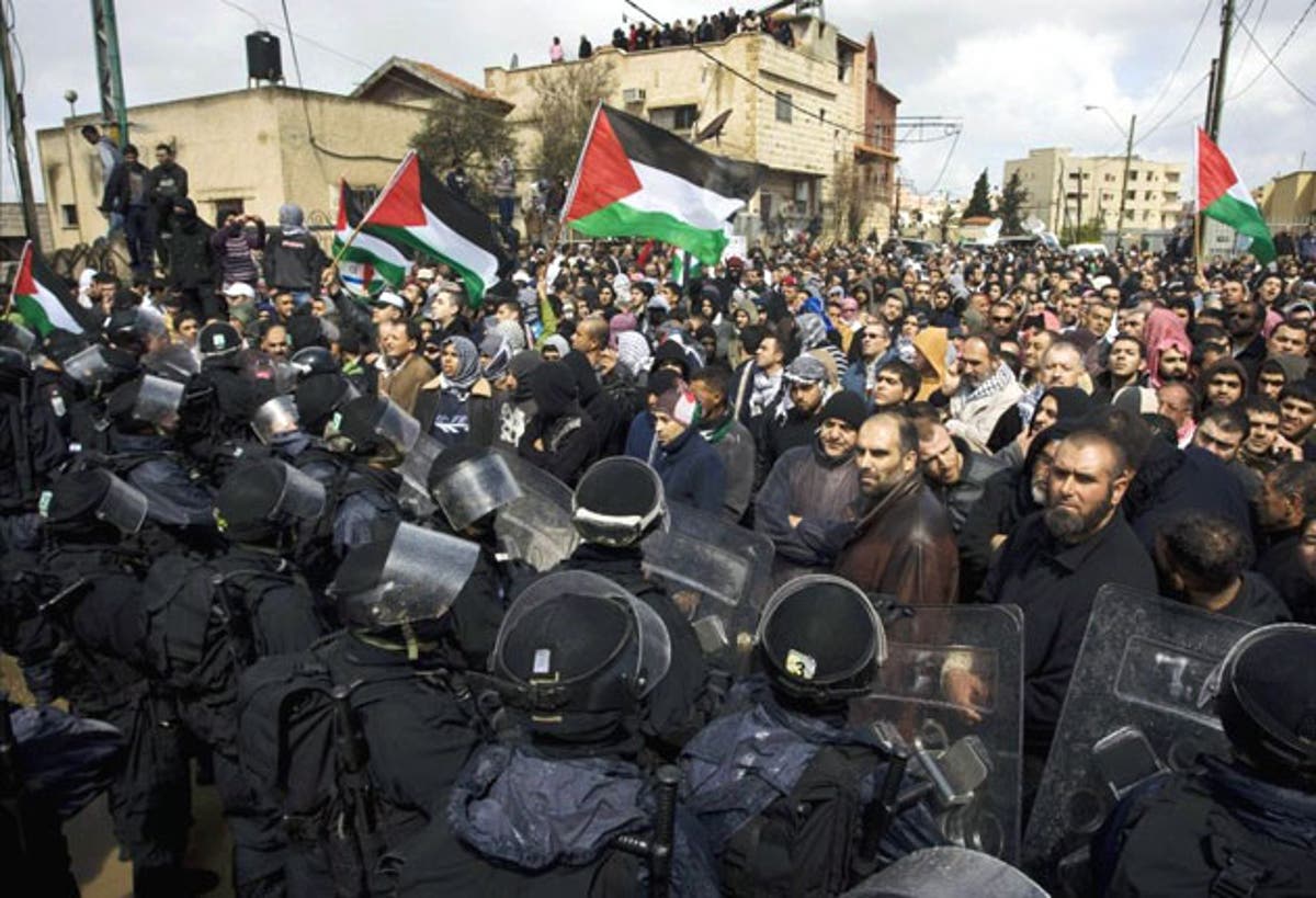 Clashes as Arab Israelis protest against right-wing march | The ...