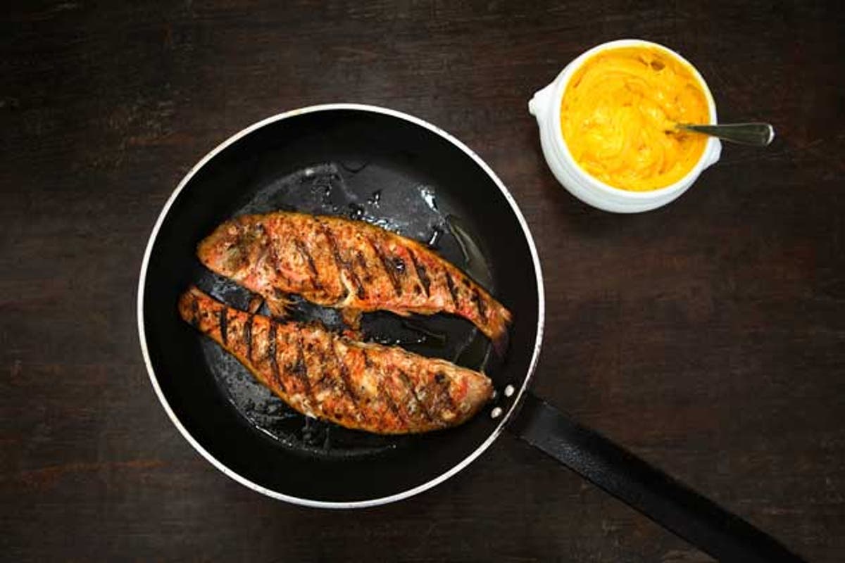 Grilled red mullet with saffron aioli | The Independent | The Independent