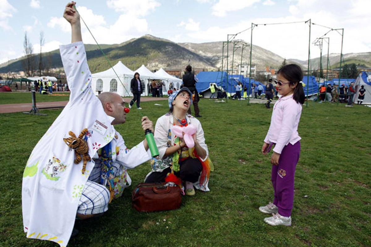 Clown therapy puts the smile back on faces of children whose lives were ...