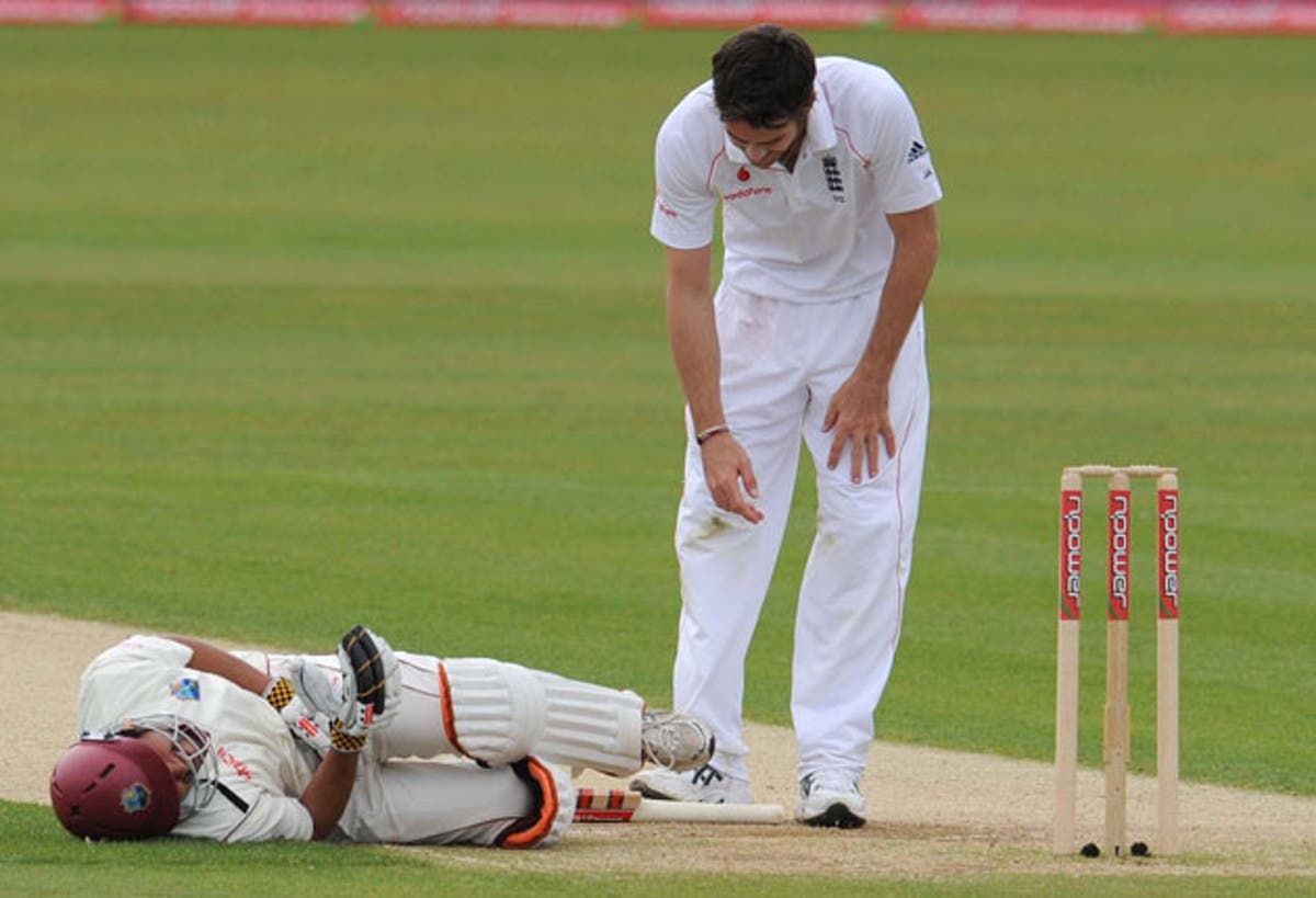 Sarwan brings the best out of Broad | The Independent | The Independent