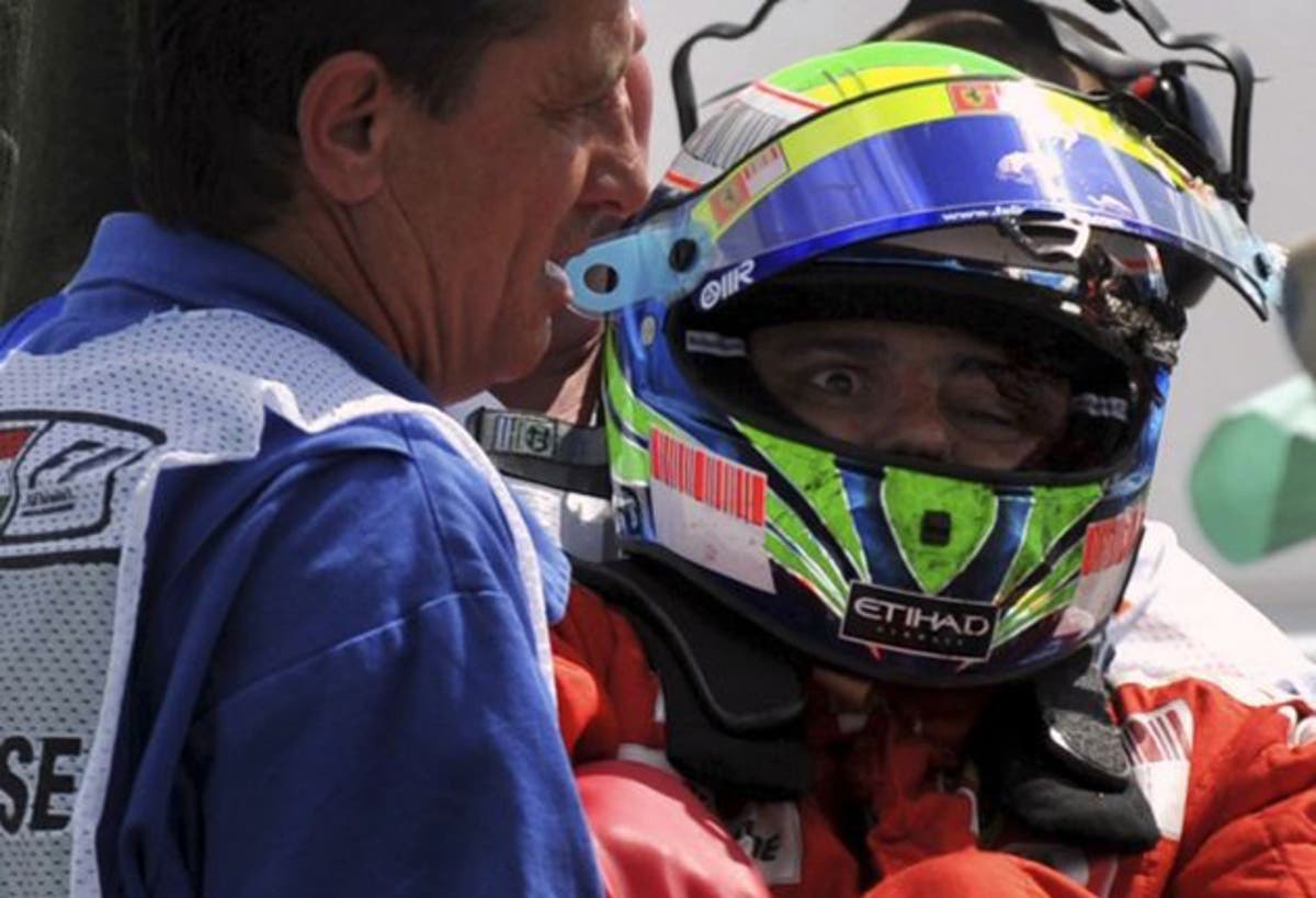 Massa takes first steps after accident | The Independent | The Independent