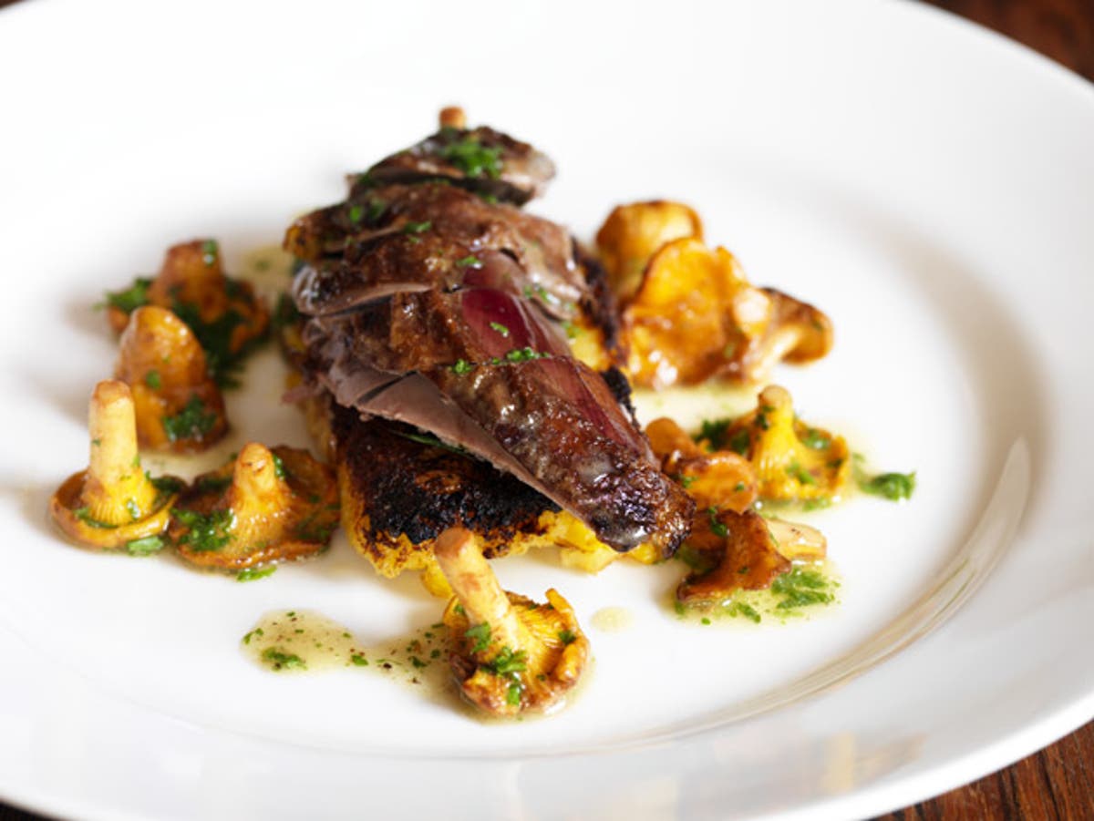 Grouse with fried corn polenta and Scottish girolles | The Independent ...