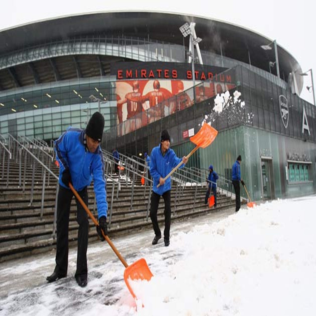 Emirates Stadium Snow