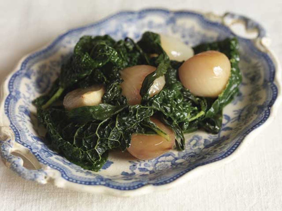 Black cabbage with shallots | The Independent | The Independent
