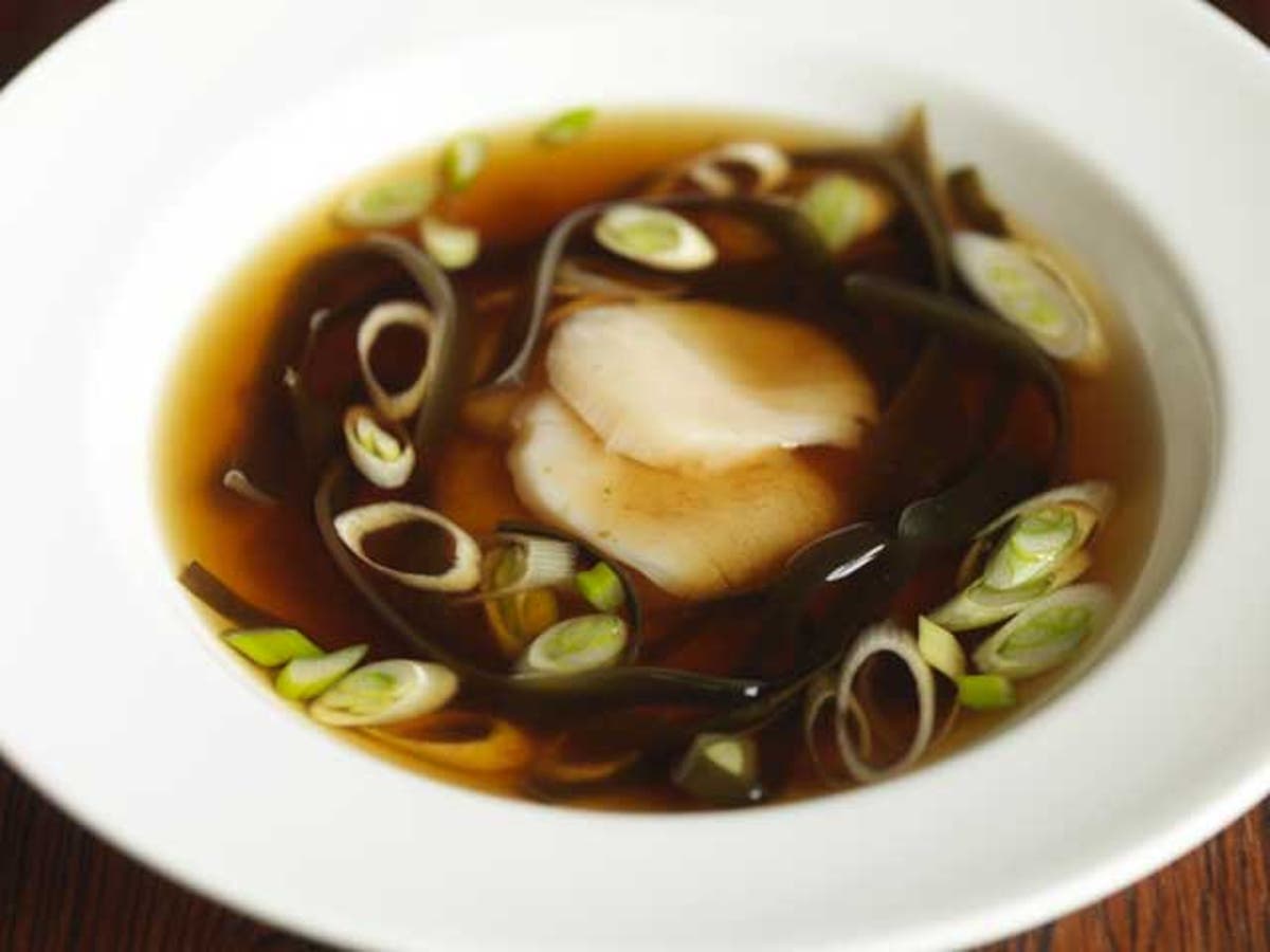 Scallop and seaweed broth | The Independent | The Independent