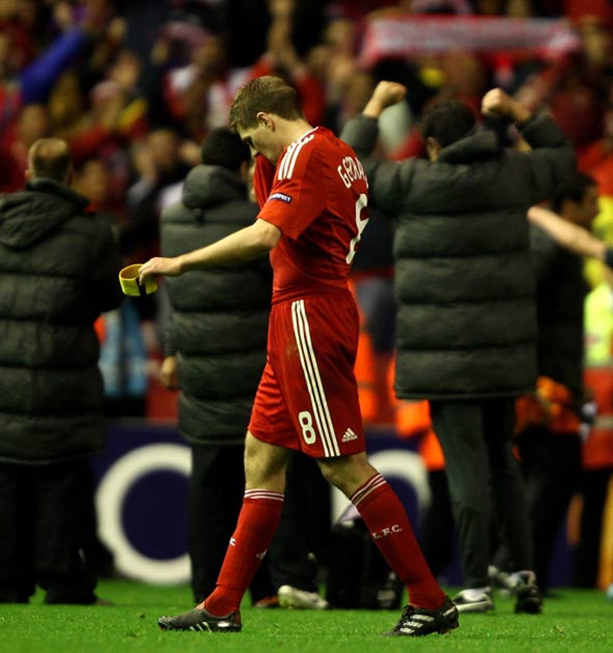 Gerrard's future uncertain despite walking off from defeat with head ...