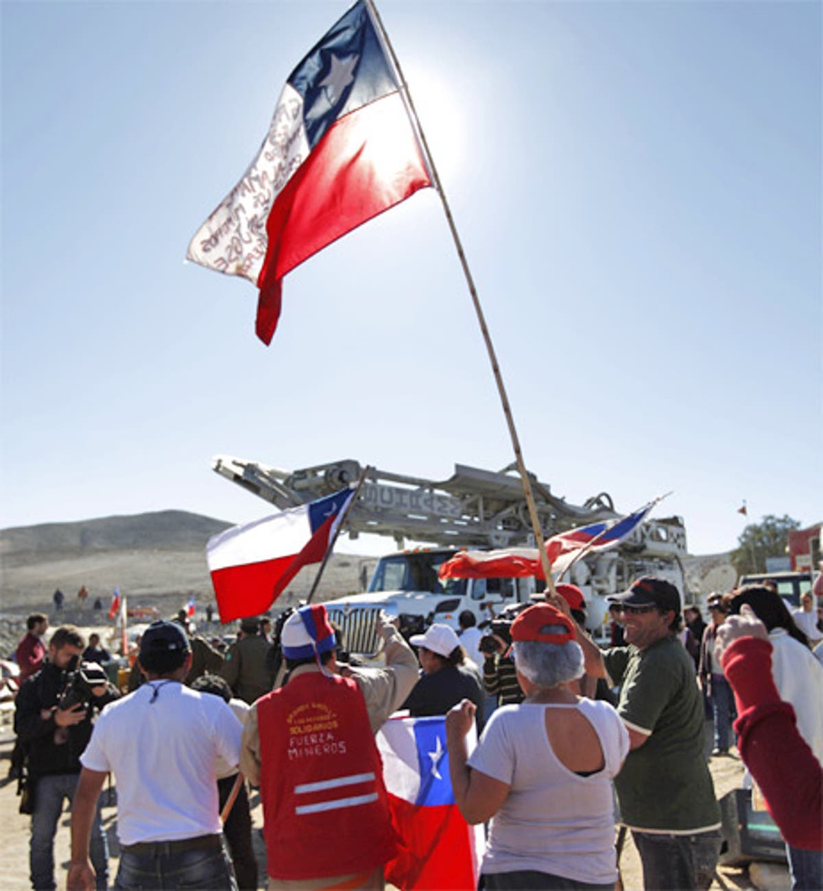 Trapped miners in fine voice after receiving fresh supplies | The ...