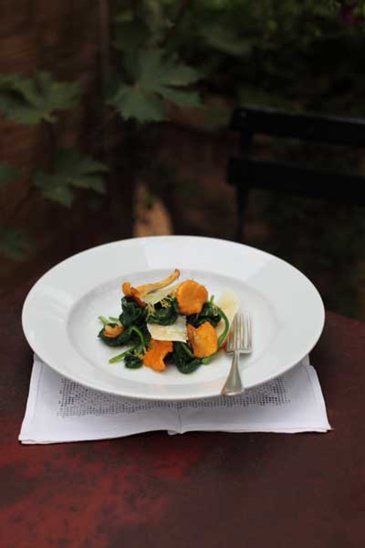 Girolles with spinach | The Independent | The Independent