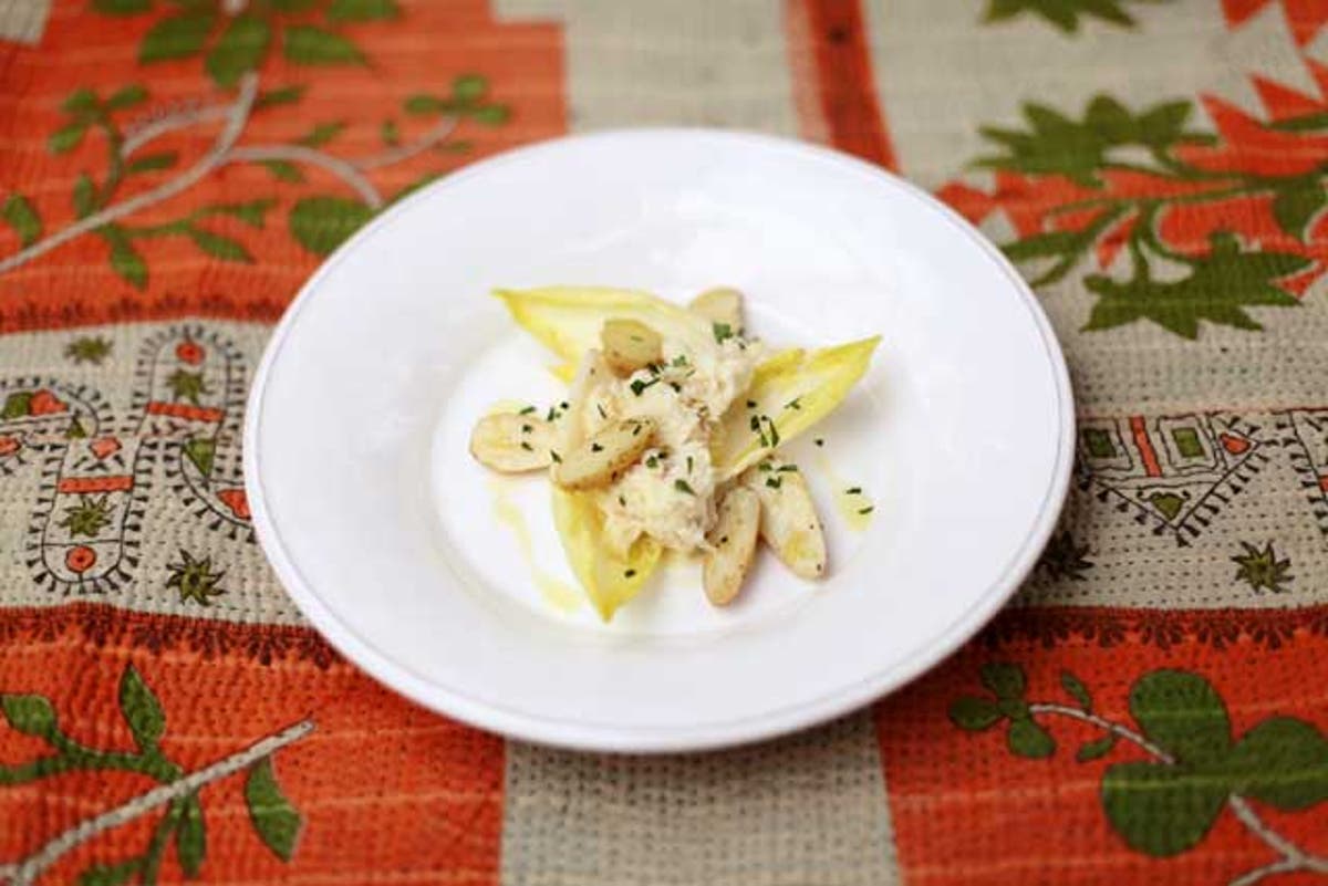 Salt-cod brandade with potatoes and endive salad | The Independent ...