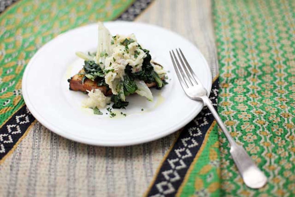 Salt cod with Swiss chard on bruschetta | The Independent | The Independent