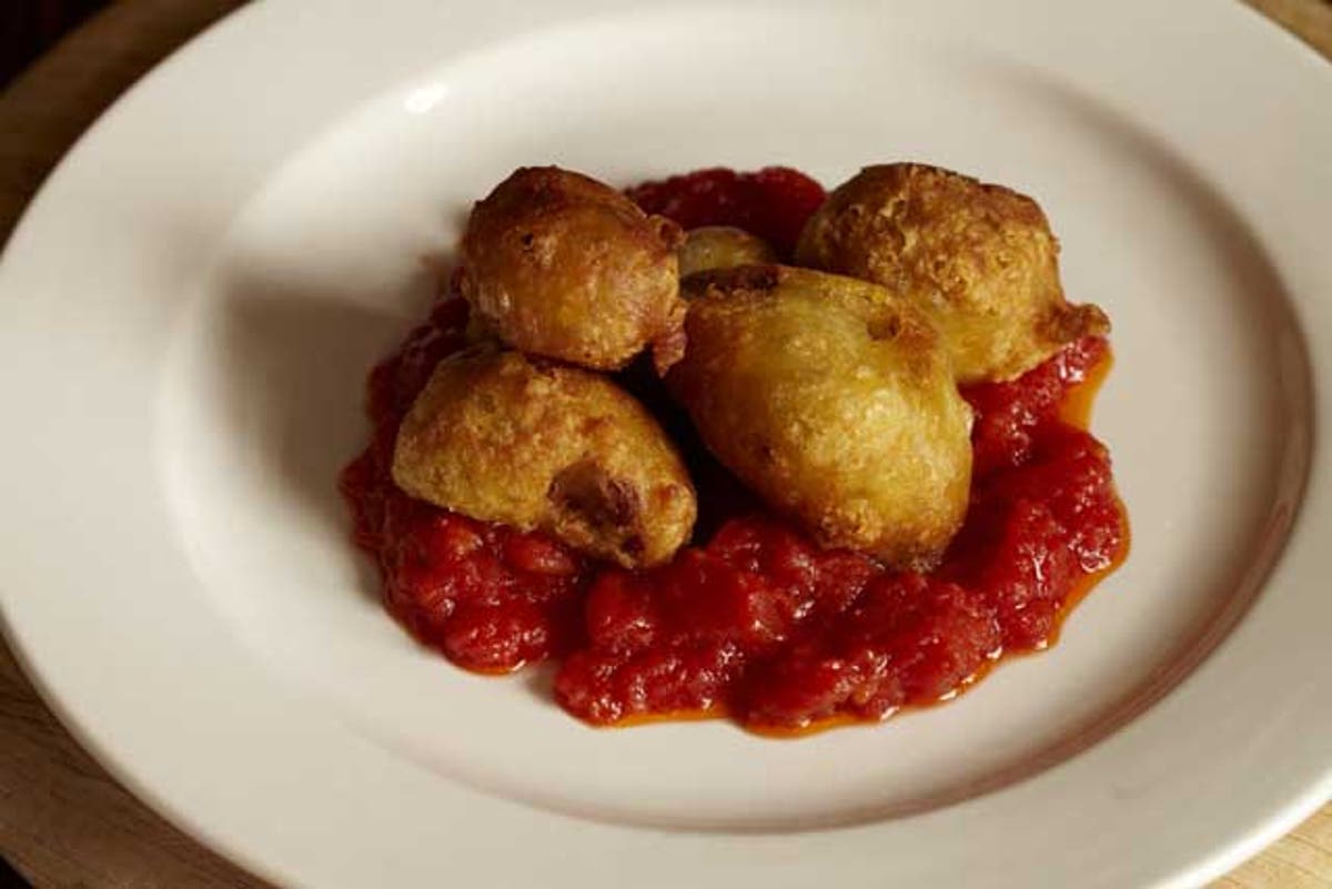 Corned beef fritters with tomato | The Independent | The Independent