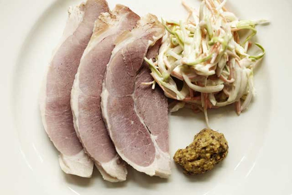 Ham hock with root vegetable remoulade | The Independent | The Independent