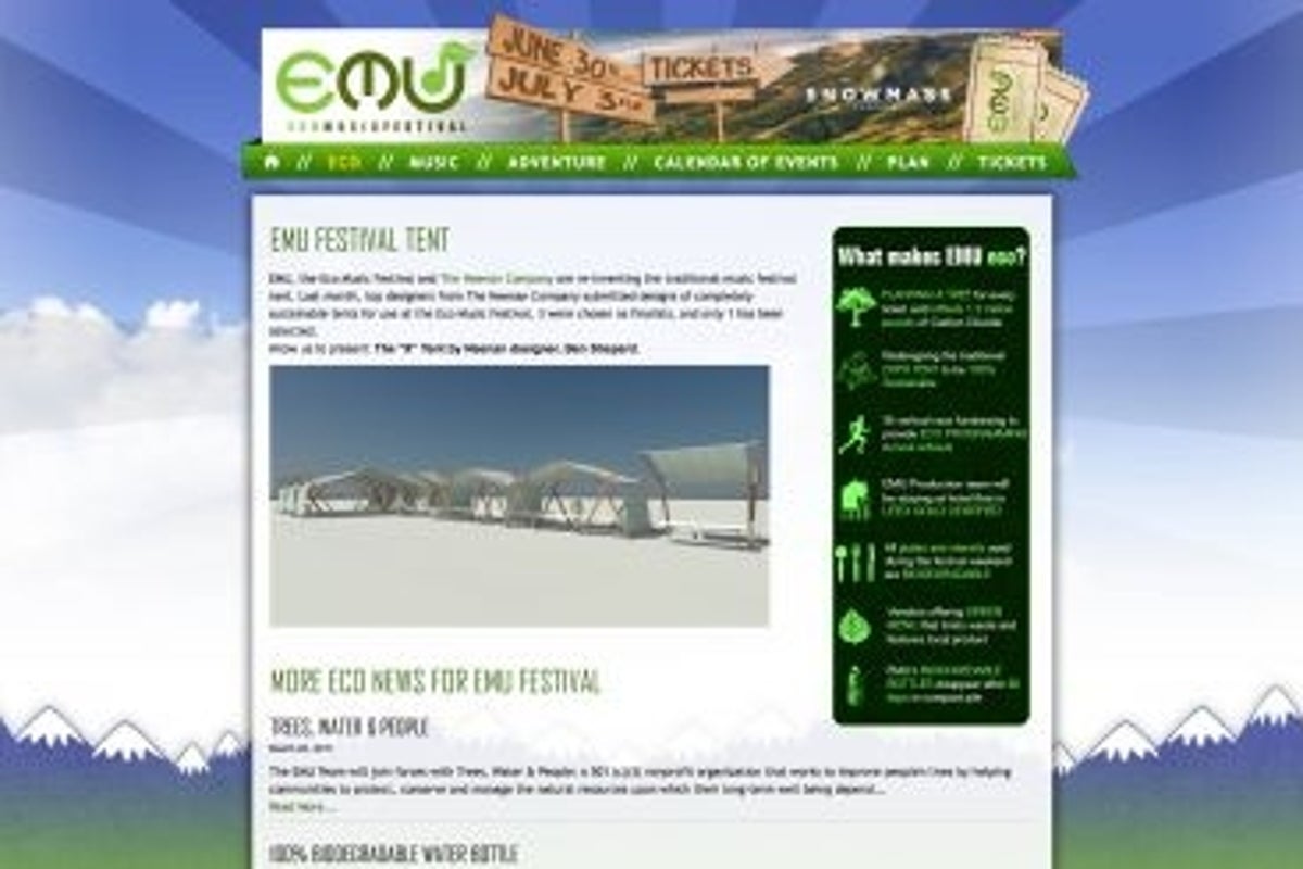 Sustainable tents and other eco initiatives at EMU | The Independent ...