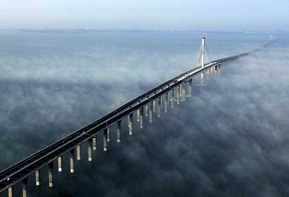 A marathon effort: 26-mile bridge opens | The Independent | The Independent