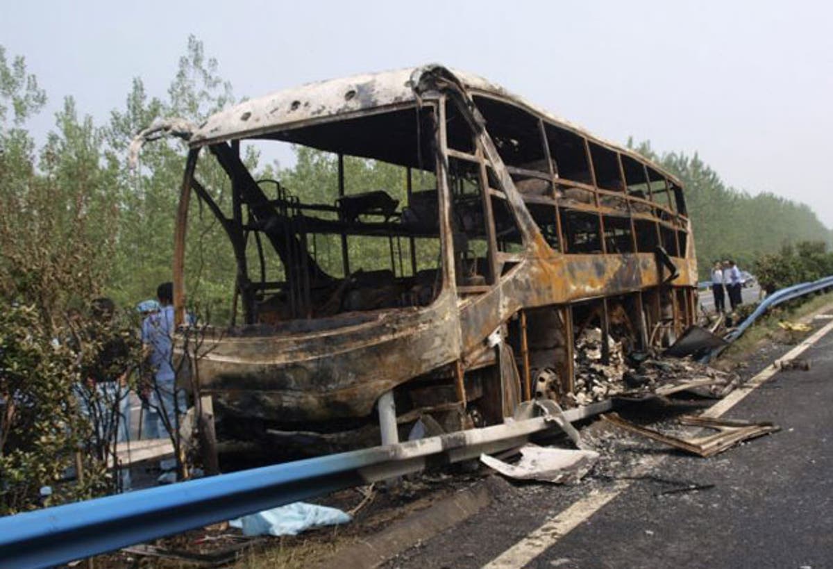 41 killed in bus fire in central China | The Independent | The Independent