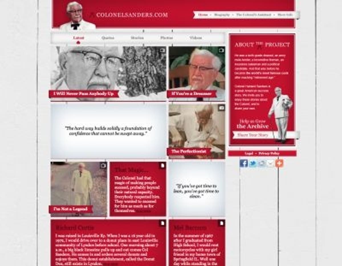 Website dedicated to Colonel Sanders tells story of his legacy | The ...