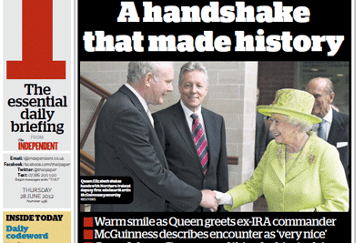 i Editor's Letter: A momentous handshake | The Independent | The ...