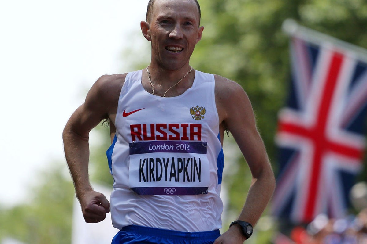 Russian Sergey Kirdyapkin wins 50-kilometre walk gold medal in Olympic ...
