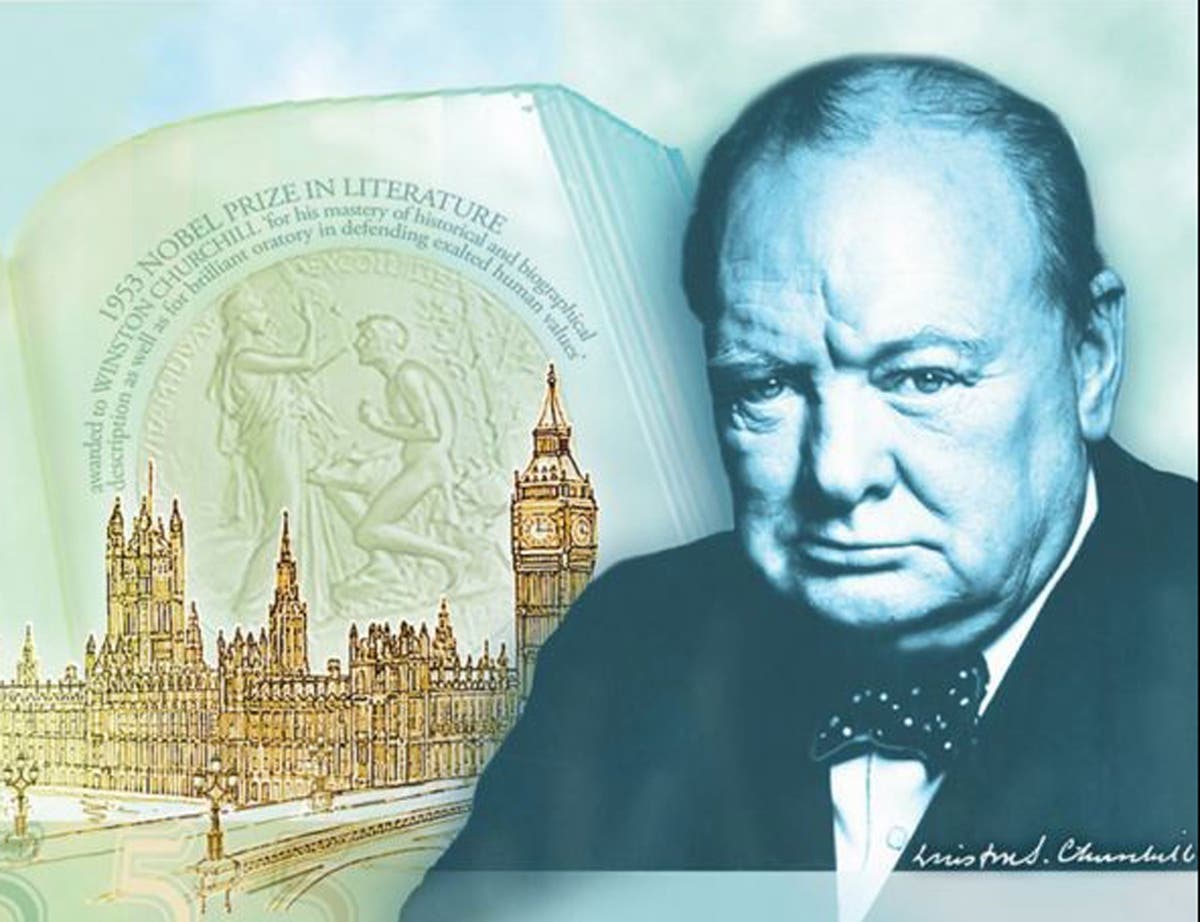 Sir Winston Churchill to replace Elizabeth Fry on the five pound note ...