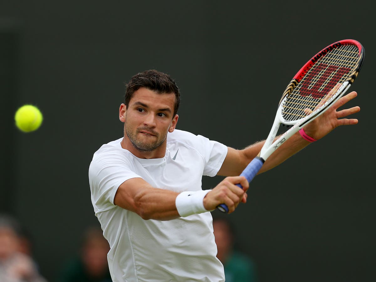 Grigor Dimitrov slides out of singles | The Independent | The Independent