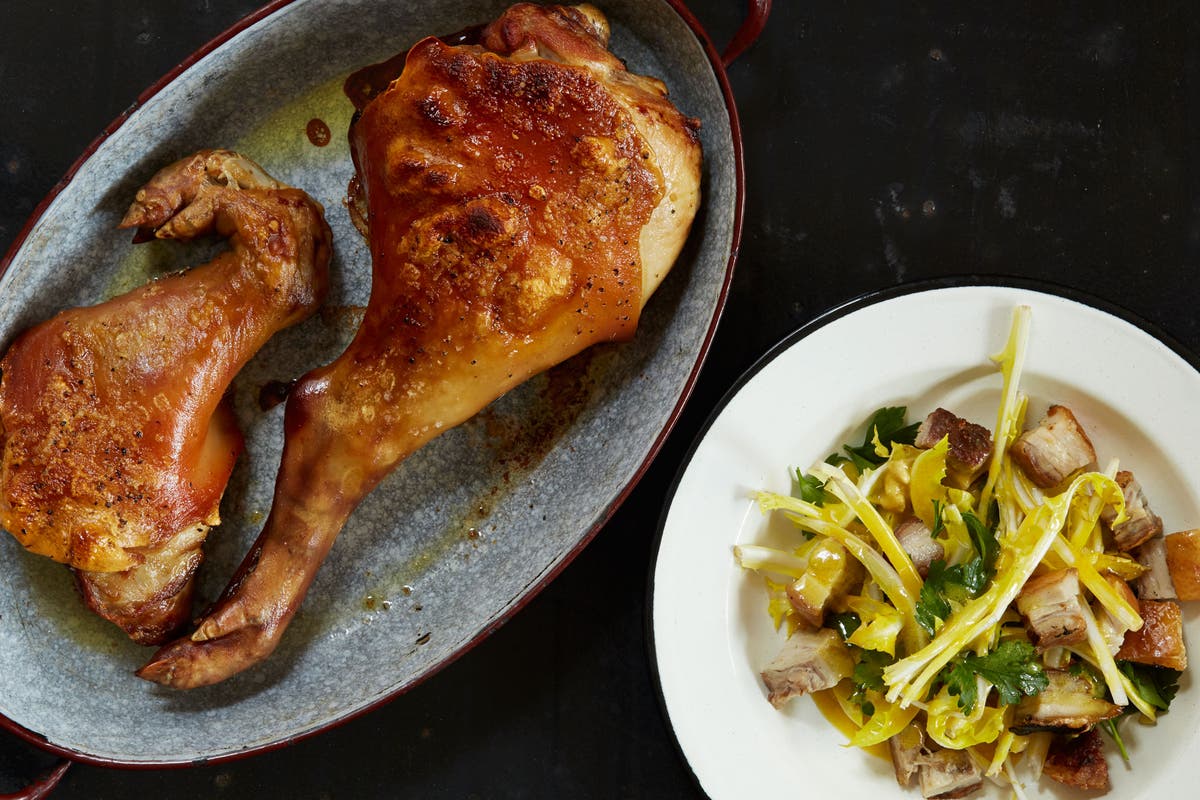 Mark Hix recipe: Crispy pig's cheek and dandelion salad | The ...