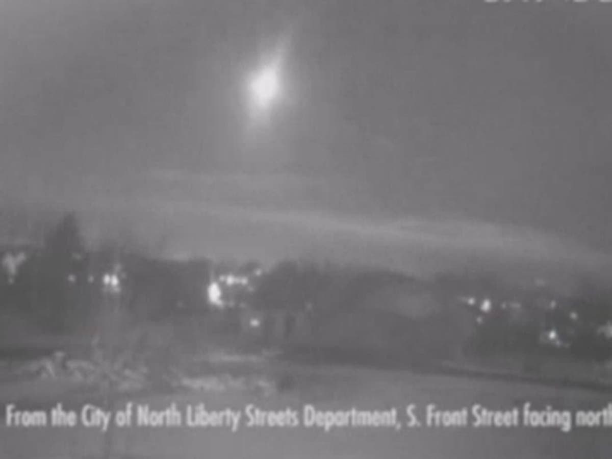 Security camera captures footage of huge unexplained ‘fireball ...