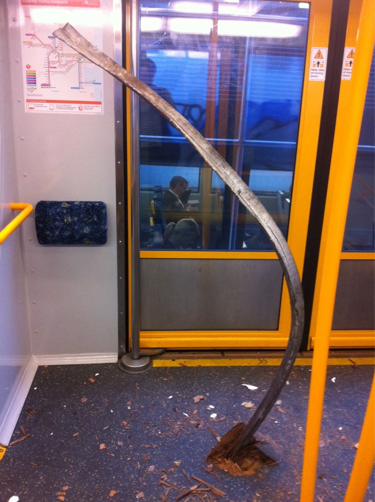 Lucky escape for Sydney passengers as metal bar is driven through ...