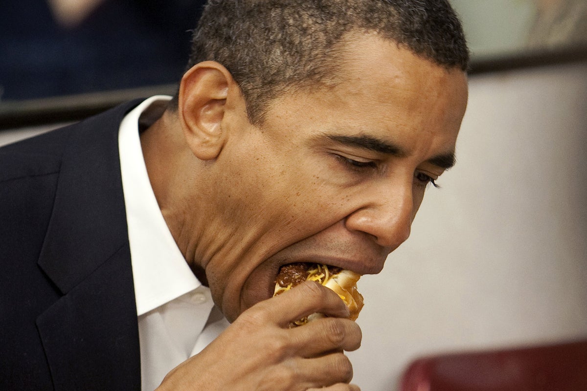 Barack Obama: Lighting up and chowing down on hot dogs - the President ...