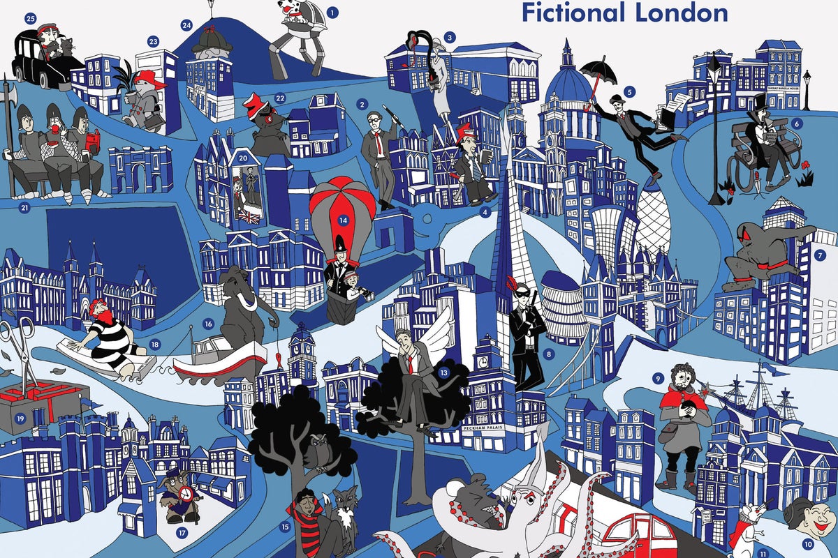 A literary London mash-up map | The Independent | The Independent