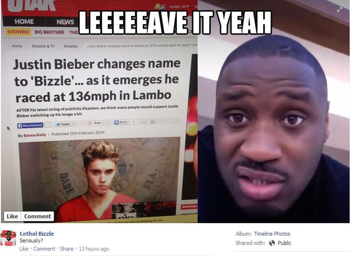 Justin Bieber changes his name to ‘Bizzle’, UK rapper Lethal Bizzle ...