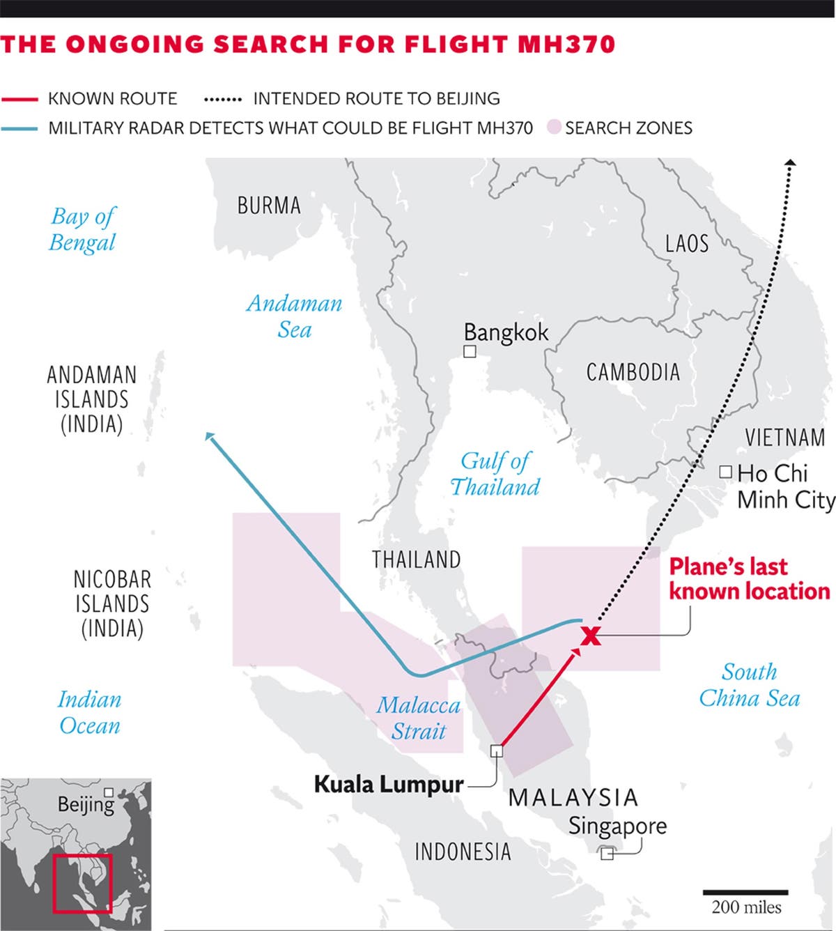 Missing Malaysia Airlines Flight MH370: Satellite ‘pings sent five ...