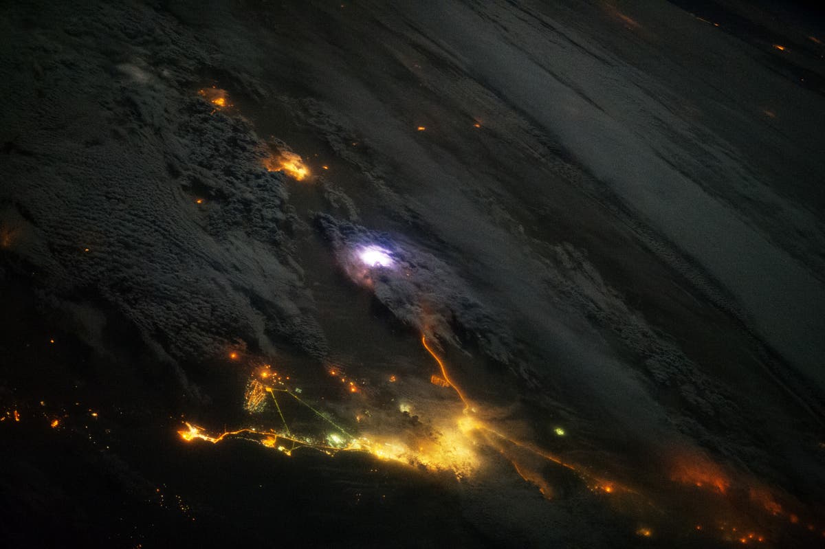 Nasa releases stunning image of lightning strike from space as part of ...