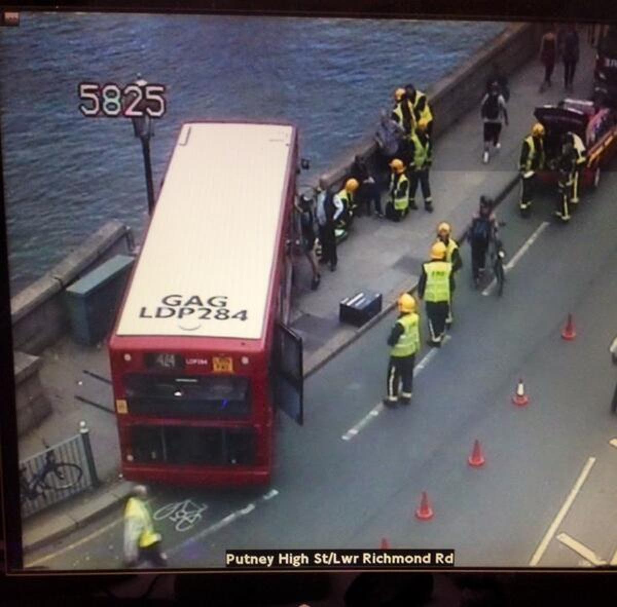Putney Bridge bus crash: London bus left hanging over River Thames ...