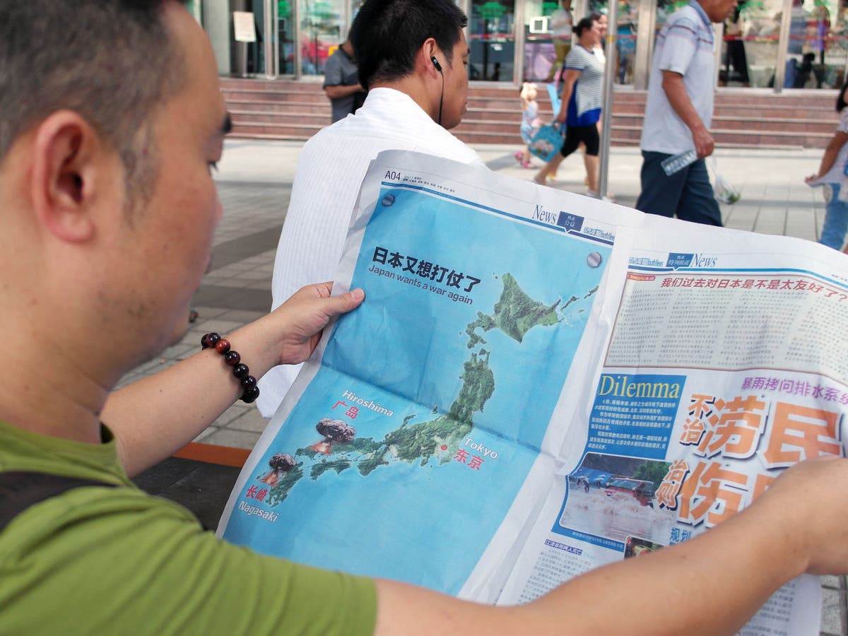 Japan outraged after Chinese paper publishes map with nuclear bomb ...