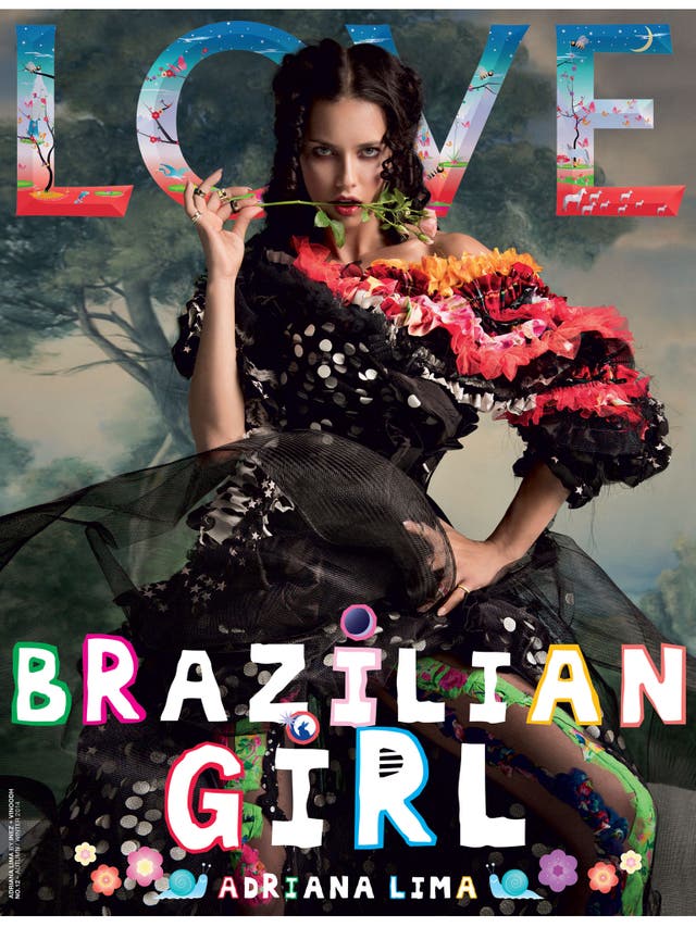 Kendall Jenner, Amy Adams and Adriana Lima on the cover of Love ...