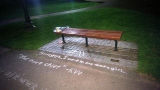 Good Will Hunting bench in Boston gets quote tributes to Robin Williams ...