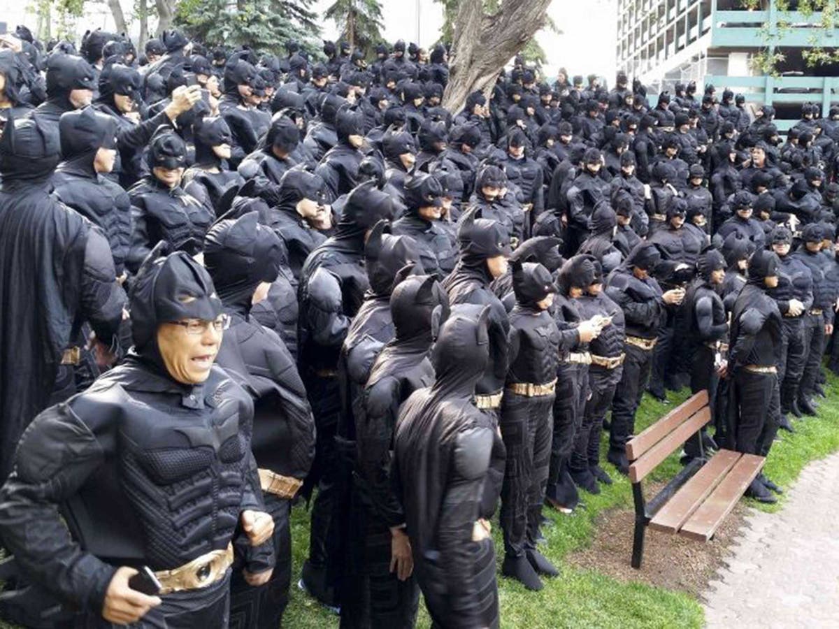 This is what is looks like when 500 Batmen descend on a small Canadian ...