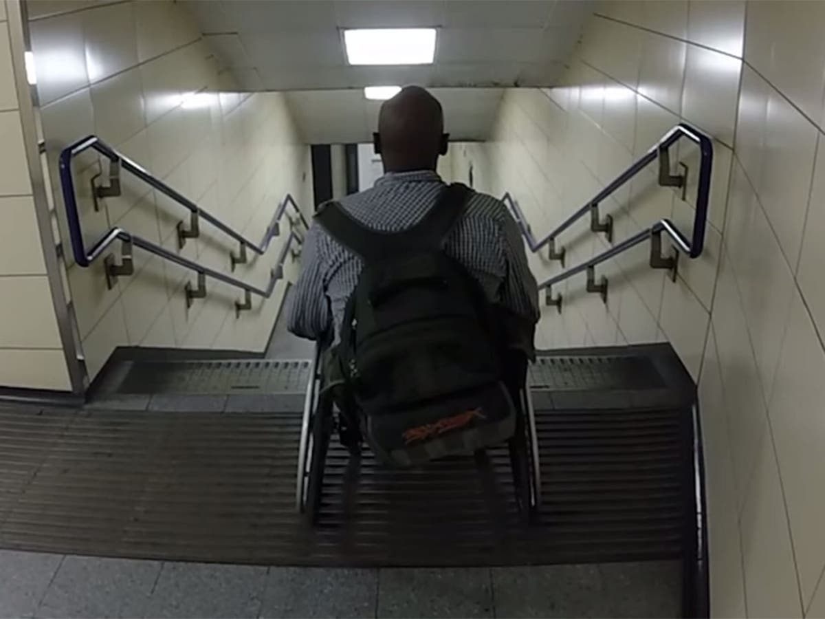 Watch: Man in wheelchair attempts his own 'Race the Tube' | The ...