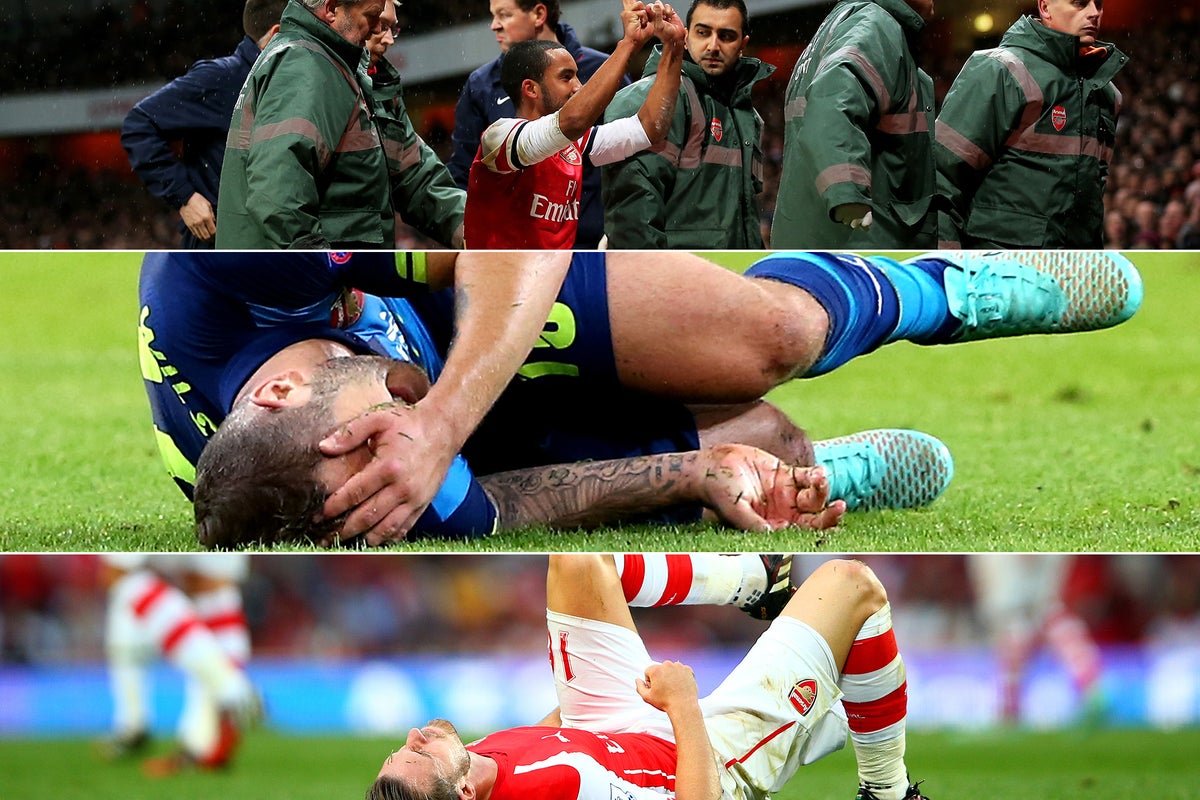 Arsenal have suffered 889 injuries since August 2002 - over 300 more ...