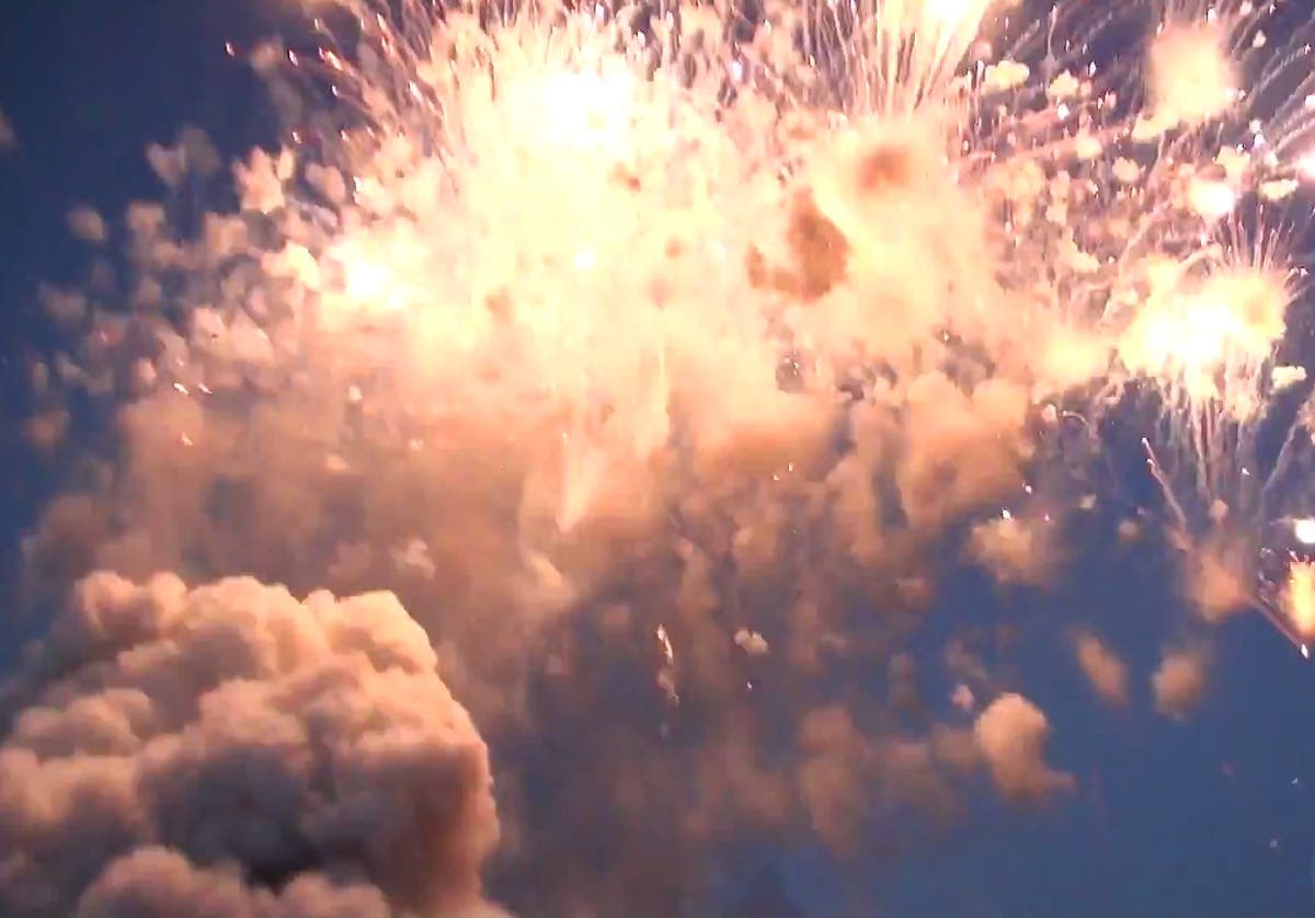Video: Stunning fireworks display lits up sky after accidental ...