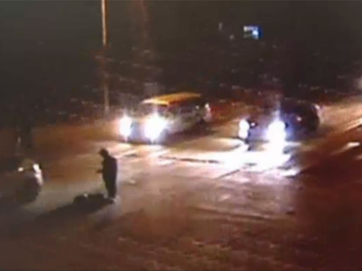 Watch a man get hit by three cars - and survive | The Independent | The ...