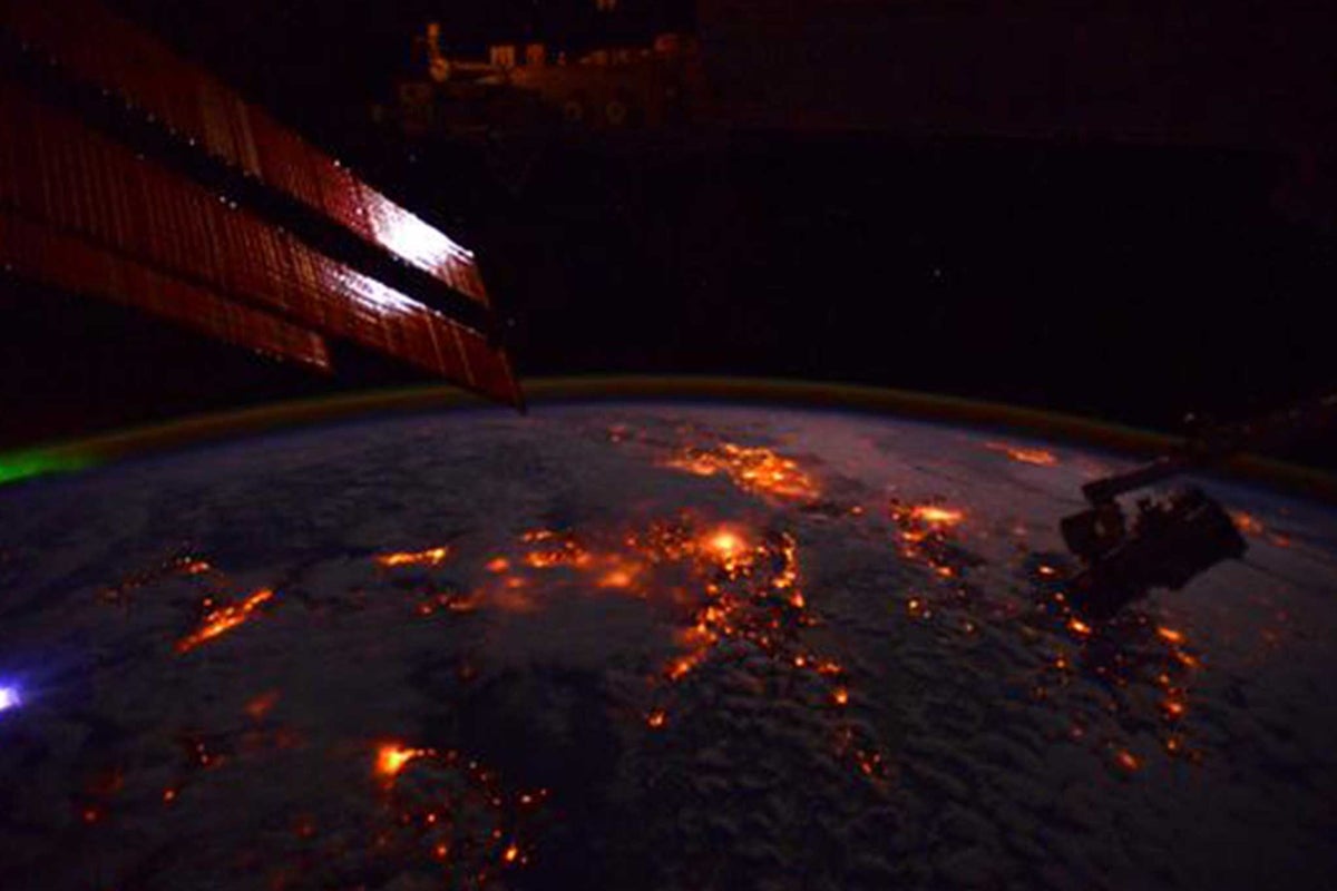 'Weather bomb' storm above UK captured by Nasa astronaut in stunning ...
