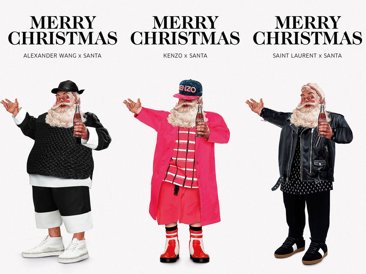 Santa gets a high fashion makeover - and carries the designer looks ...