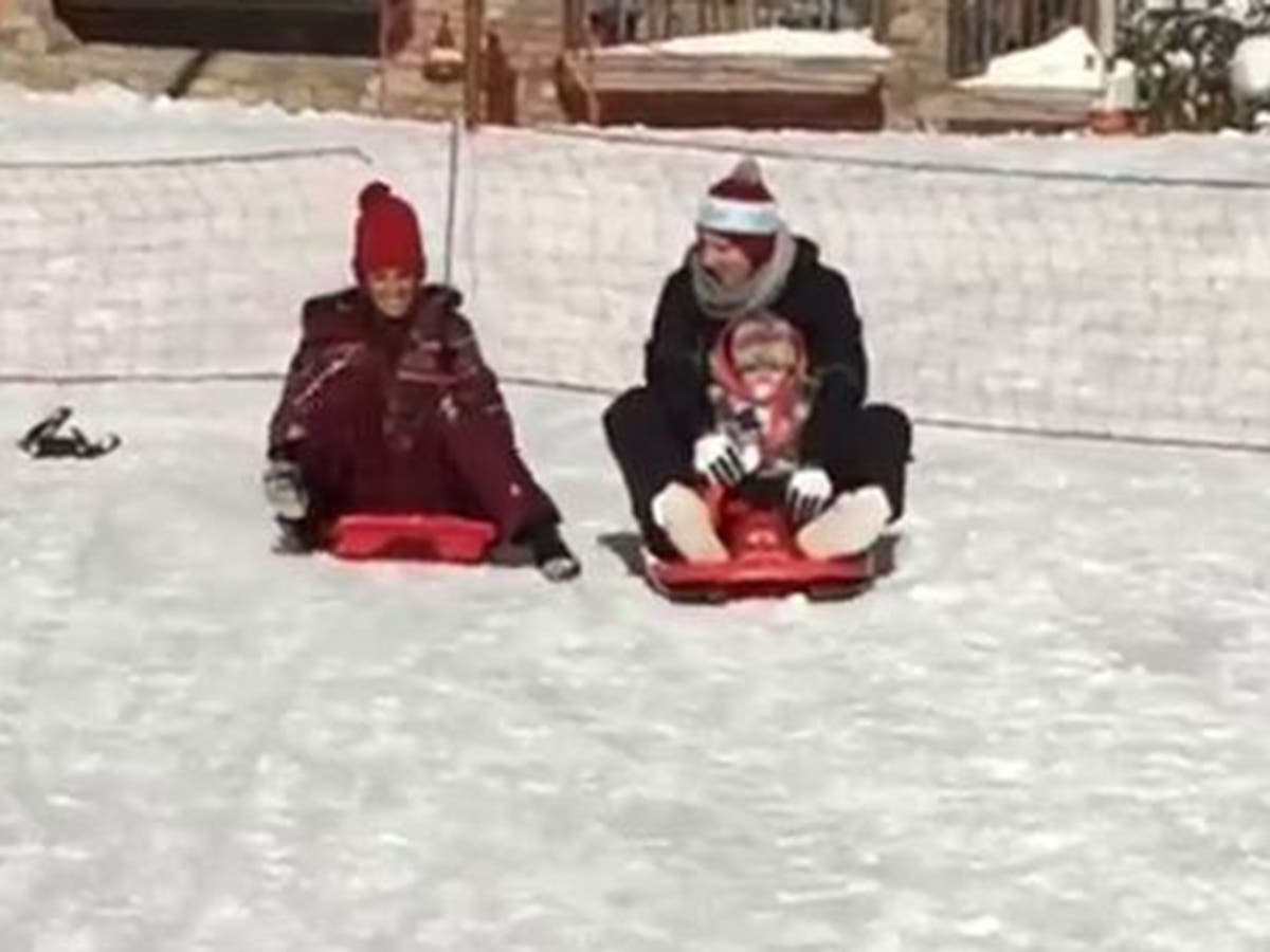 Lionel Messi missed training on Monday and then went sledding with his ...