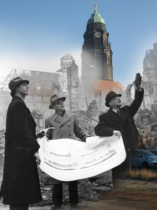 Dresden bombing 75 years on: Composite images show the WWII ruin of ...