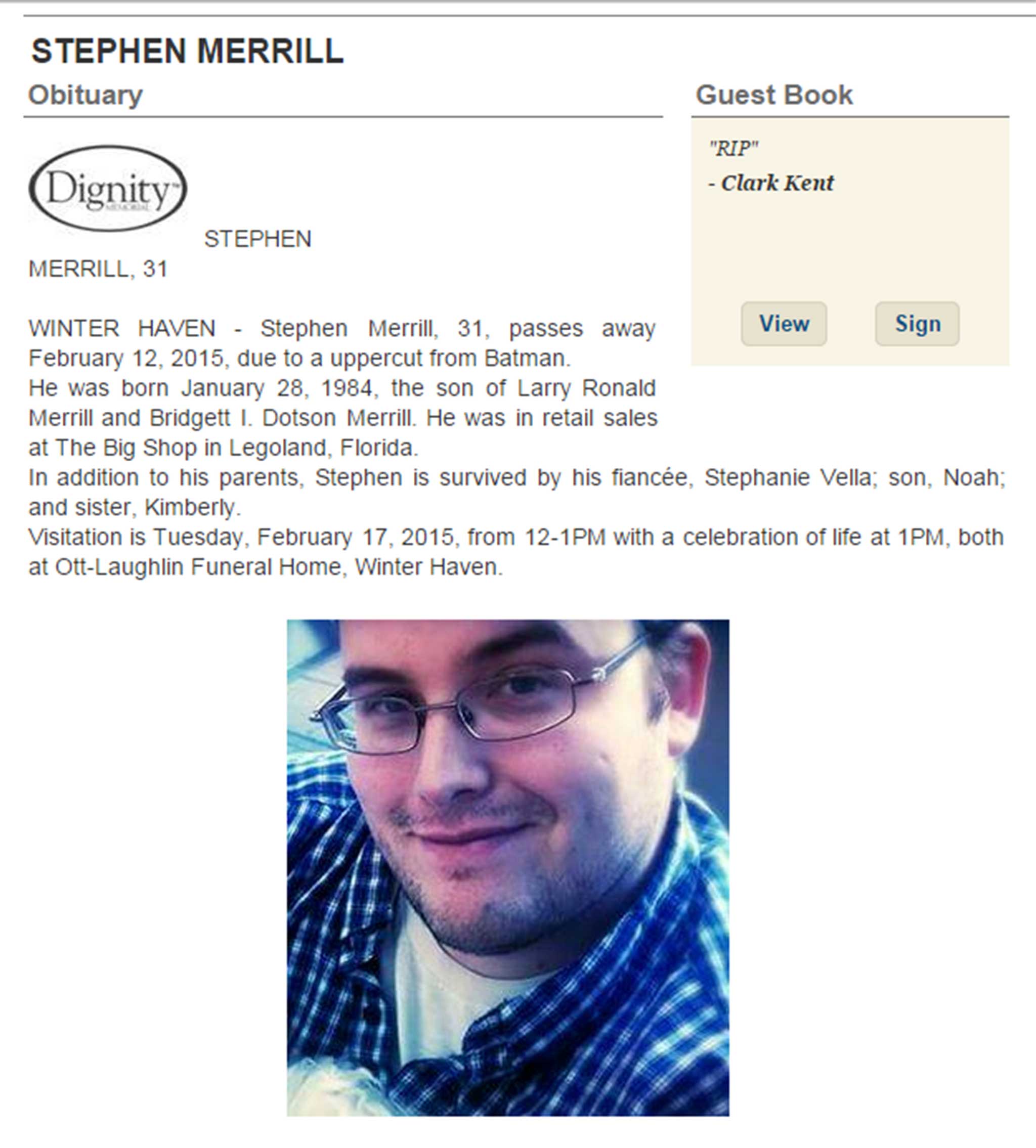 Family give ultimate tribute to comic book fan killed 'by an uppercut ...