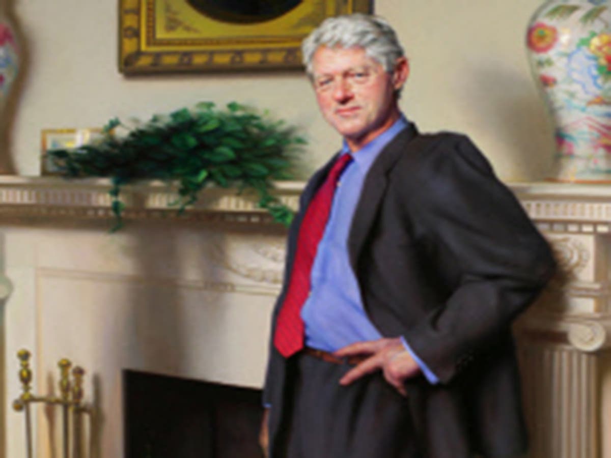 Bill Clinton portrait features Monica Lewinsky reference, artist admits ...