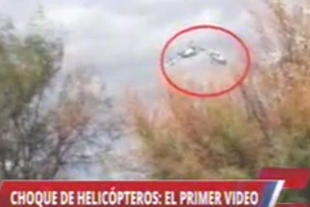 Argentina helicopter crash: Dramatic footage shows moment two aircraft ...
