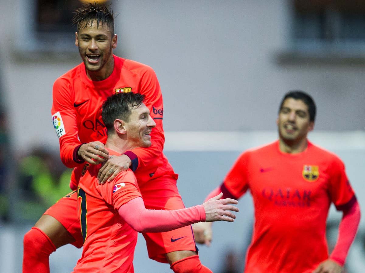 Lionel Messi passes goal tally of last season as Barcelona move four ...
